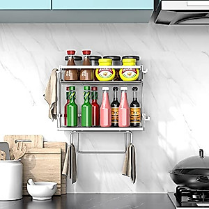 Misounda Over The Toilet Storage,Toilet Rack,Toilet Storage Rack, 2-Tier Bathroom Organizer Shelves with Divider,No Drilling Space Saver with Wall Mounting Design，White