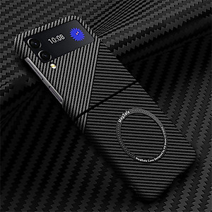 Carbon Fiber Magnetic Phone Cases for Samsung Galaxy Z Flip 3 Z Flip 4 5G Hard PC Back Cover,Z5,for Z Flip 3