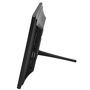 HD Digital Photo Frame, Slideshow 7 Inch IPS Screen Support USB 100‑240V Electronic Album with Remote Control for Wedding Party (US Plug)