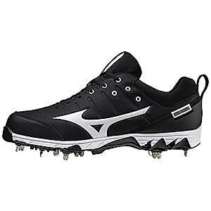 Mizuno mens 9-spike Ambition 9 Spike Men s Metal Baseball Cleat 10 1 2, Black/White, 10.5 US