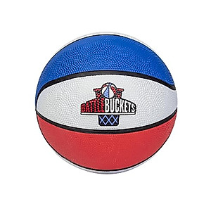 Battle Buckets Giant Yard Pong X Basket Ball Game with Durable Balls and Buckets - Outdoor Game for Lawn, Backyard and Beach - Set includes Buckets, Basket Balls and a Carrying Bag