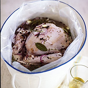 Turkey Bags for Marinating and Brining, 5 Gallon Bucket Mylar Bags for Food Storage, Leak Proof Flat Bottom Pail Liners, 10pcs