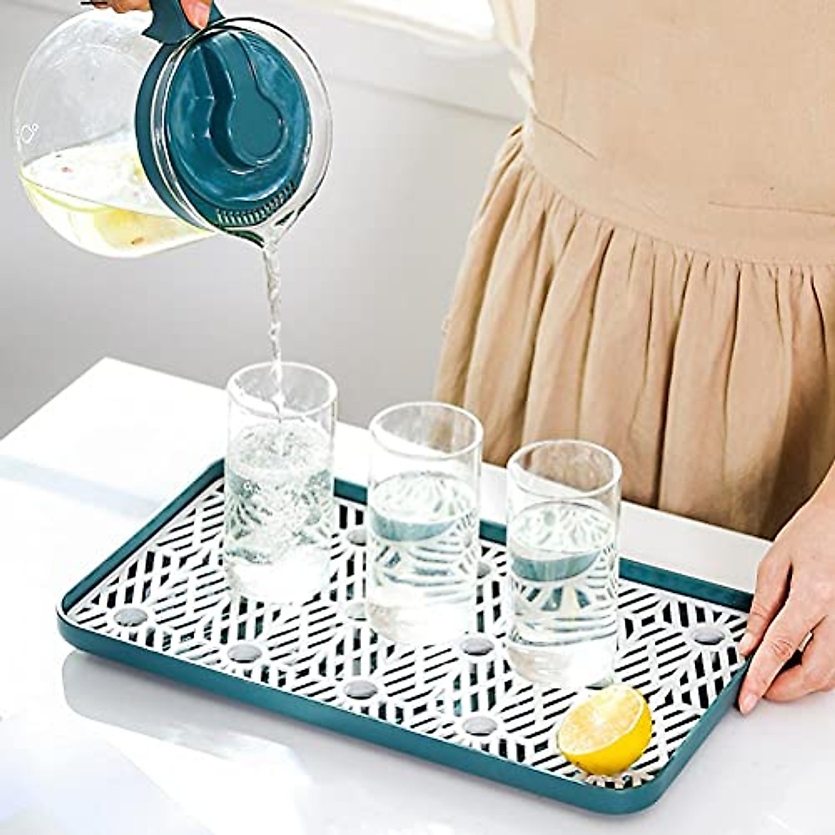 TOPINCN Cup Drying Rack, Bottle Drying Rack Stand Cup Drying Rack with Drain Tray Mug Tree Holder Bottle Drainer Stand for Kitchen (#2)