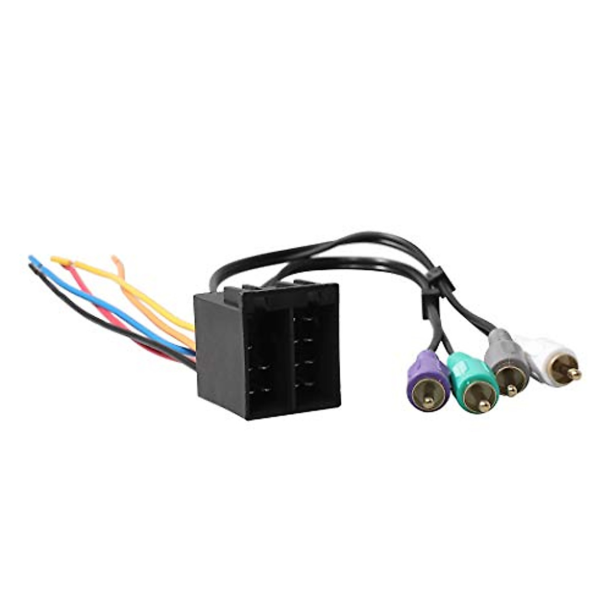 RED WOLF Radio Stereo Wire Harness W/AMP Amplifier Integration Connector RCA Jack Adapter for Mercedes Benz 1990-2004, Volkswagen 1990-2001, Audi 1996-2004, Land Rover 1999-2004