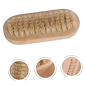 minkissy Nail Cleaning Brush Manicure Brushes for Nails De Uñas Acrilicas Nail Polish Clean up Brush Cleansers Household Nail Clean up Brush Nail Brush Wooden Natural