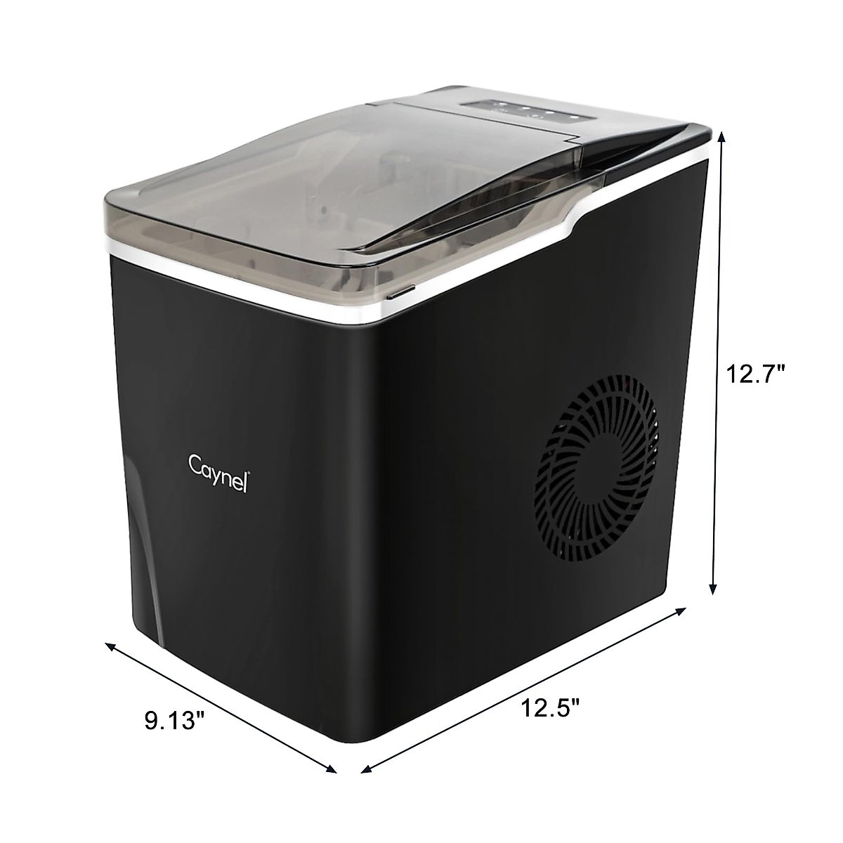 Ice Maker Countertop–9 Ice Cubes Ready in 6 Mins - 26LBS/24Hrs, One-Click Operation Compact Portable Ice Cube Maker with Ice Scoop/Basket for Home/Kitchen/Office/Bar