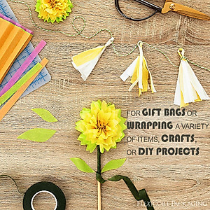 Flexicore Packaging |Orange Gift Wrap Tissue Paper | Size: 15 Inch X 20 Inch | Count: 10 Sheets | DIY Craft, Art, Wrapping, Crepe, Decorations, Pom Pom, Packing & Party