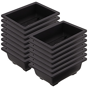 MOUYAT 15 PCS 8.9 Inch Bonsai Training Pots, Rectangular Plastic Bonsai Tree Growing Large Planter Pot for Plants, Garden, Yard, Office, Balcony, Home Decoration