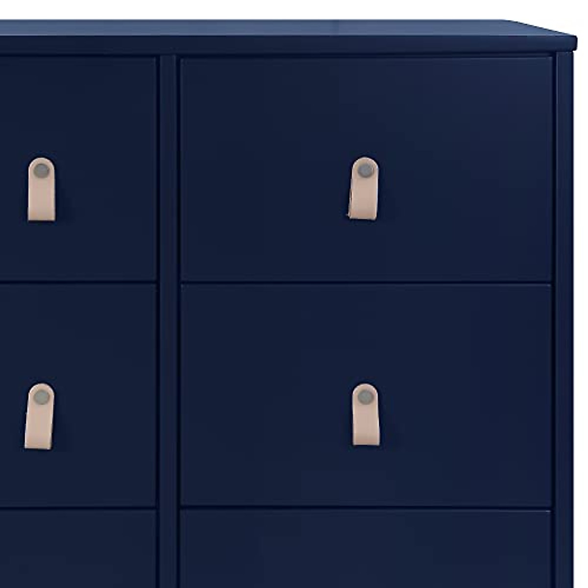 babyGap by Delta Children Legacy 6 Drawer Dresser with Leather Pulls - Greenguard Gold Certified, Navy/Natural