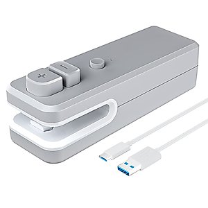 Uluck Mini Bag Sealer,Rechargeable Handheld Plastic Bag Resealer, 3 in 1 Heat Sealer and Cutter,Comes with USB C Cable Power Cable for Chip Bags, Plastic Bags, Snack Bags(No battery required) (Grey)