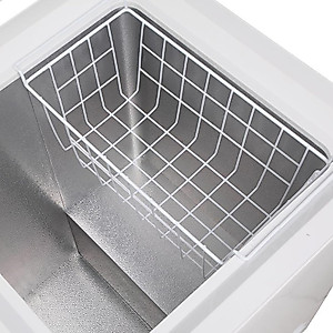 Orgneas 17.5 Inch Freezer Organizer Bins for Chest Freezer Refrigerator Basket Storage Rack Bins Deep Freezer Metal Wire Baskets 2Packs