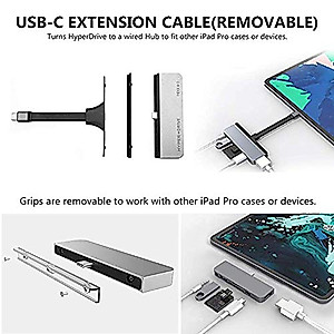 HyperDrive 6-in-1 USB C Hub HDMI 4K 60Hz - PD 60W, Audio Jack, SD/MicroSD, USB-A Compatible w/iPad Pro Air 2020 2019 2018, M1 iPad Pro 2021, Space Gray