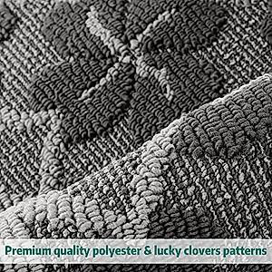 EGOBUY 47x19 Inch/31x19 Inch Kitchen Mat Rugs Made of Polypropylene 2 Pack Soft Kitchen Rug Set Specialized in Anti Slippery & Machine Washable for Home Kitchen, Grey