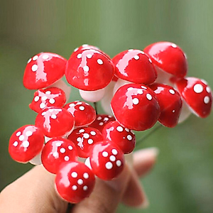 ARTIBETTER 50pcs Mushroom Miniature Figurines Miniature Garden Ornaments Artificial Foam Mushroom Potted Plants Artificial Decor Decoration Mushroom Miniature Ornaments Faux Plant Moss Statue