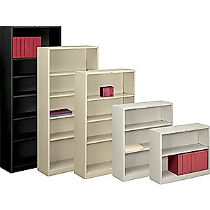 HON Brigade 6-Shelf Steel Standard Bookcase, 81.13-inch H x 34.5-inch W x 12.63-inch D, Black (S82ABCP)