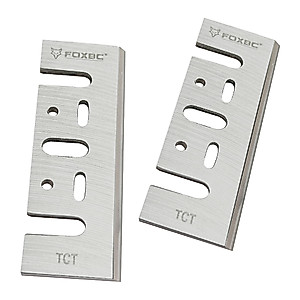 FOXBC 3-1/4 Inch Tungsten‑Carbide Planer Blades Replacement for Makita, DeWalt, Bosch, Ryobi and Most Hand-Held Planer - 2 Sets