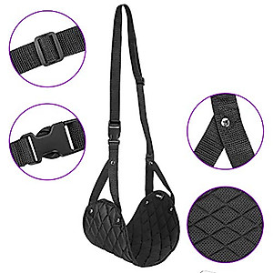 Airplane Footrest (Travel Comfortably) - Airplane Travel Accessories - Portable Travel Foot Hammock for Flight Bus Train Office Home - Reduce Swelling and Soreness by Angemay