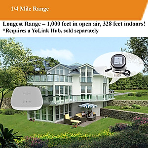 Smart Water Valve, YoLink 1/4 Mile Super Long Range LoRa Enabled Smart Water Gas Valve Shutoff Timer Automatic Sprinkler Controller Compatible with Amazon Alexa Google Assistant, YoLink Hub Required