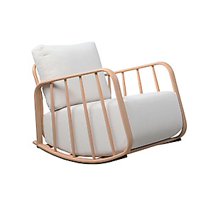 Tov Furniture Violette Terracotta and Cream Outdoor Rocking Chair