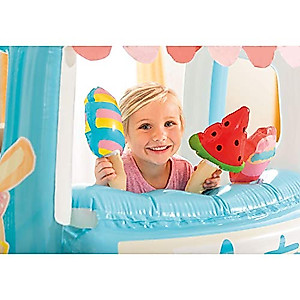 Intex Ice Cream Stand Inflatable Playhouse and Pool, for Ages 2-6, Multi, Model Number: 48672EP