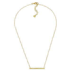 Silpada 'Dotted Line' Pendant Necklace with Crystals in Gold-Plated Sterling Silver, 18" + 2"