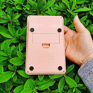 MJWDP 12 Digit Desk Calculator Large Big Buttons Financial Business Accounting Tool Orange Battery and Solar Power