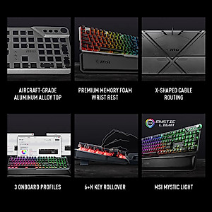 MSI Vigor GK71 Sonic US Mechanical RGB Gaming Keyboard Sonic Red Switches