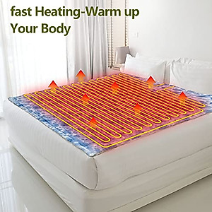 Heated Weighted Blanket, 60"x 80" Twin Size 2 in1 Weighted Electric Blanket ,19 Lbs Heavy Sherpa Heating Blankets with Glass Beads, 12 Heating Levels & 8 Timers, Machine Washable, for Adult Home Use