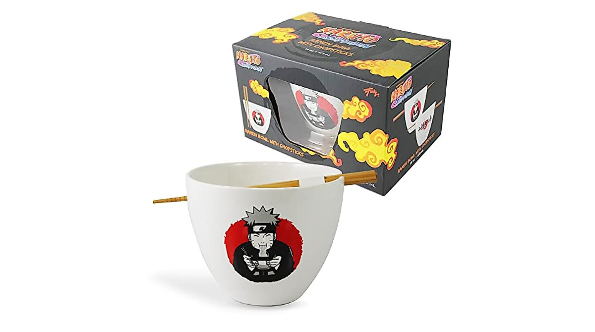 Naruto Ramen Bowl with Wooden Chopsticks – Official 16 oz Anime Gift