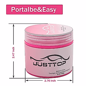 JUSTTOP Universal Cleaning Gel for Car, Car Cleaning Kit, Car Crevice Cleaner, Auto Air Vent Interior Detail Removal Putty Mud Slime Cleaner for Car Vents, PC, Laptops, Cameras(Pink)
