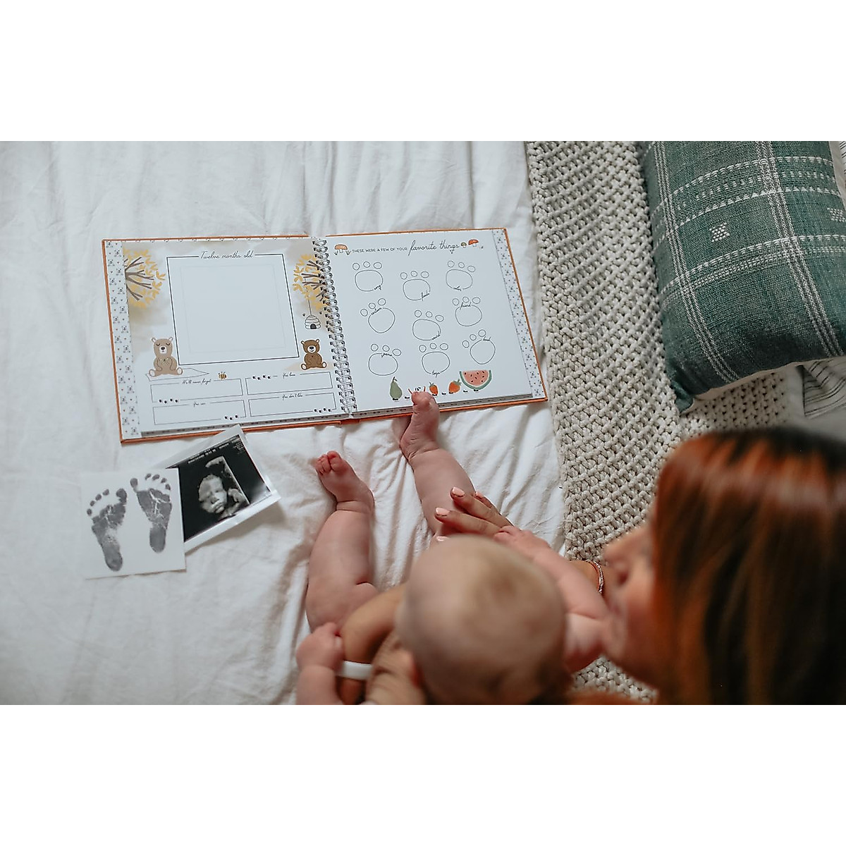 Lucy Darling Baby Memory Book, Luxury Baby First Year Book & Photo Album for Baby Boy/Girl, Keepsake Baby Books & Journals, Gender Neutral Memories & Milestone Book, Pregnancy Gift - Teddy Bears