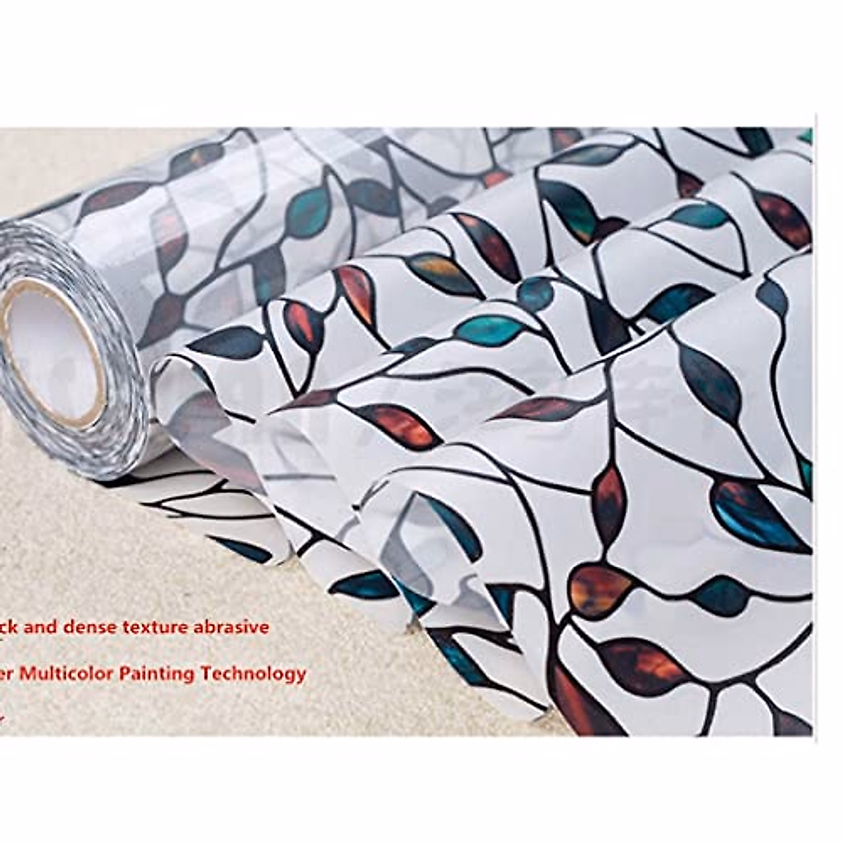 YUTR Static Decorative Privacy Window Films for Glass Non-Adhesive Anti Window Sticker for Home Kitchen Bedroom Living Room