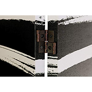 Kiera Grace Stockholm Dahl Decorative 3-Panel Room Divider for Home & Office, 47" W x 71" H x 1" L, Black