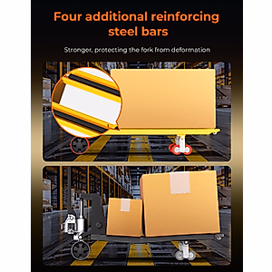 [Anti-Leakage Oil Pump] Arczorix Pallet Jack, 5500 Lb Capacity 27" W x 48" L Forks Size Small Mini Hand Pallet Truck Standard Duty Manual Pallet Trucks