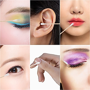 400 Count 6 Inch Long Cotton Swabs with Wooden Handles Cotton Tipped Applicator for Cleaning