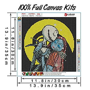 Halloween Diamond Painting Kits for Adults,5D Diamond Art Kit,Diamond Painting Kit Full Drill Round for Gift,Wall Decor,Relaxing(12x16)