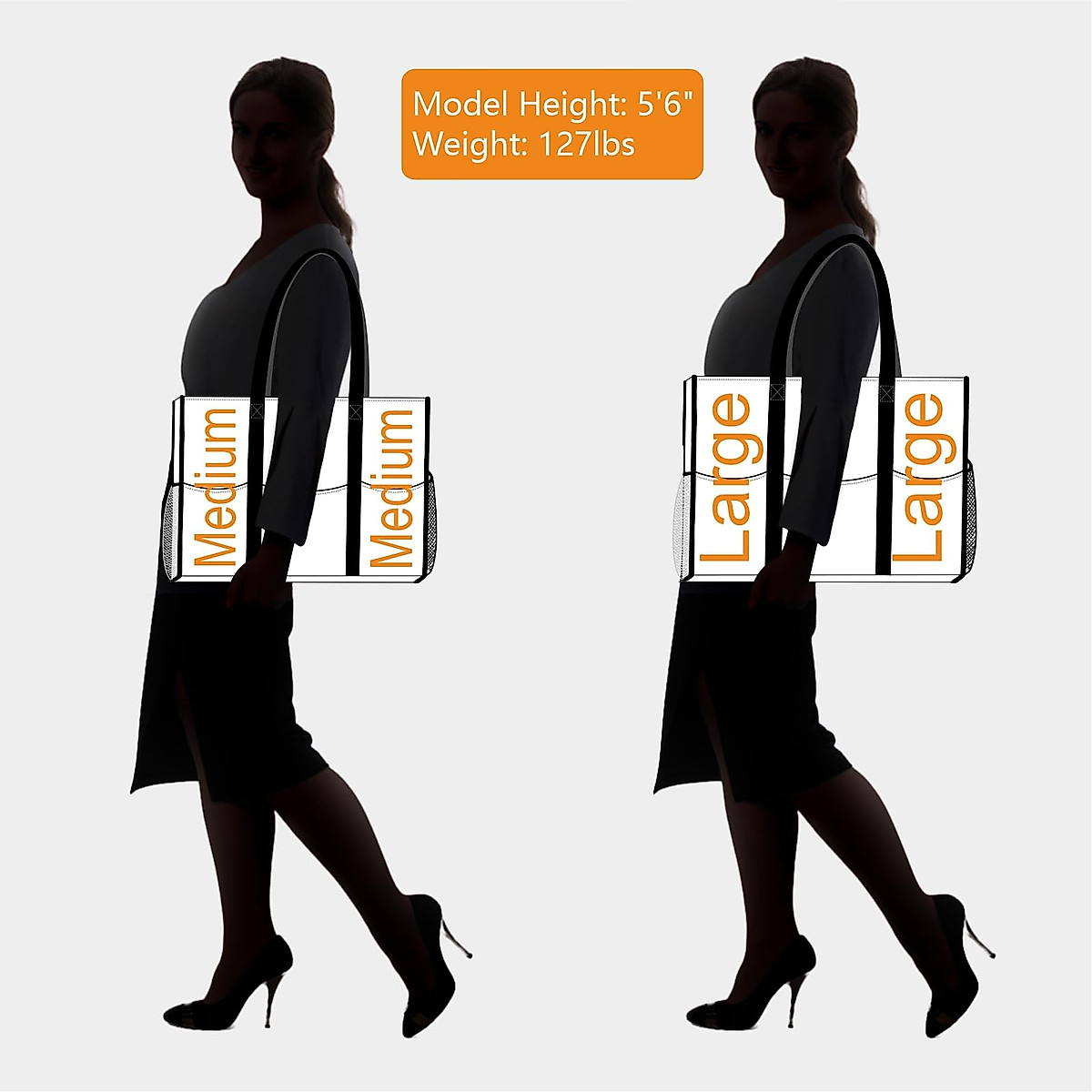 TOPDesign Utility Water Resistant Tote Bag with 13 Exterior & Interior Pockets, Top Zipper Closure & Thick Bottom Support, for Working Women, Teachers, Nurses, Accountants (Green)