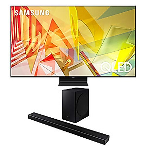 Samsung QN75Q90TA 4K Ultra High Definition Quantum QLED Smart TV with a Samsung HW-Q60T Wireless 5.1 Channel Soundbar and Bluetooth Subwoofer (2020)
