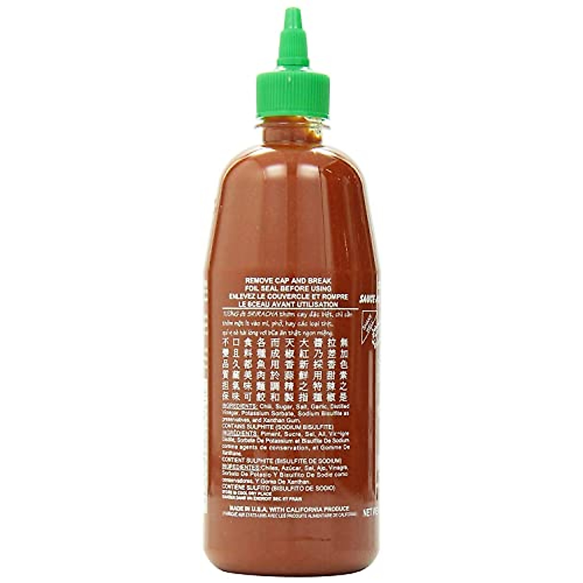 Tuong Ot Sriracha Hot Chili Sauce 28oz