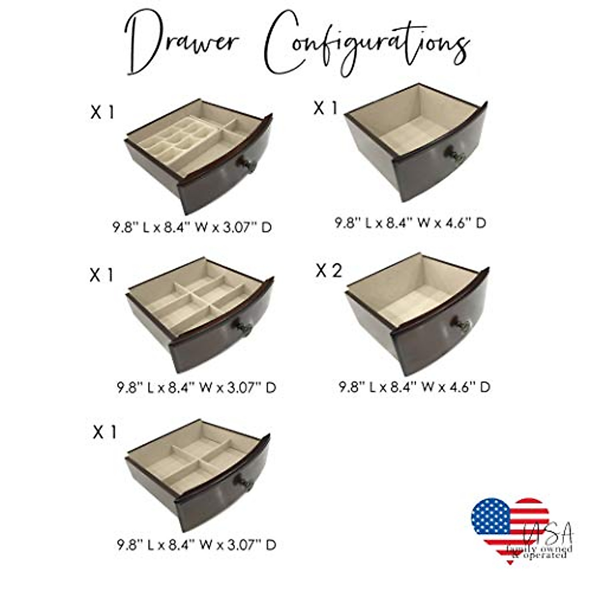 Hives and Honey Morgan Armoire Jewelry Cabinet, Dark Walnut