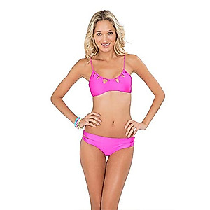 Luli Fama Women's Borrachera De Mar Zig Zag Open Side Full Bikini Bottom, Too Hot Miami, X-Small