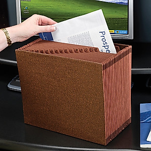 Smead TUFF Expanding File, Alphabetic (A-Z), 21 Pockets, Legal Size, Redrope-Printed Stock (70430)