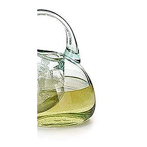 Kalalou Tilted White Wine Decanter with Ice Pocket, One Size, Green