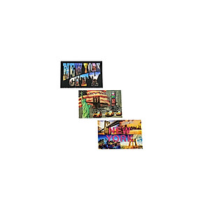 12 Set NYC (New York City) Large Photo Souvenir Fridge Magnets with Classic & Artistic Designs 2.5 x 3.5 inch – Pack of 12