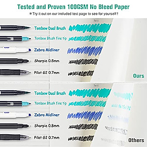 OFFIGIFT 5 Pack College Ruled Notebook, 312 Numbered Pages Thick Notebooks Bulk, 100gsm No Bleed Paper Hardcover Leather Journal, Lined Journal Notebook Set for Women Men School Office, A5, Teal