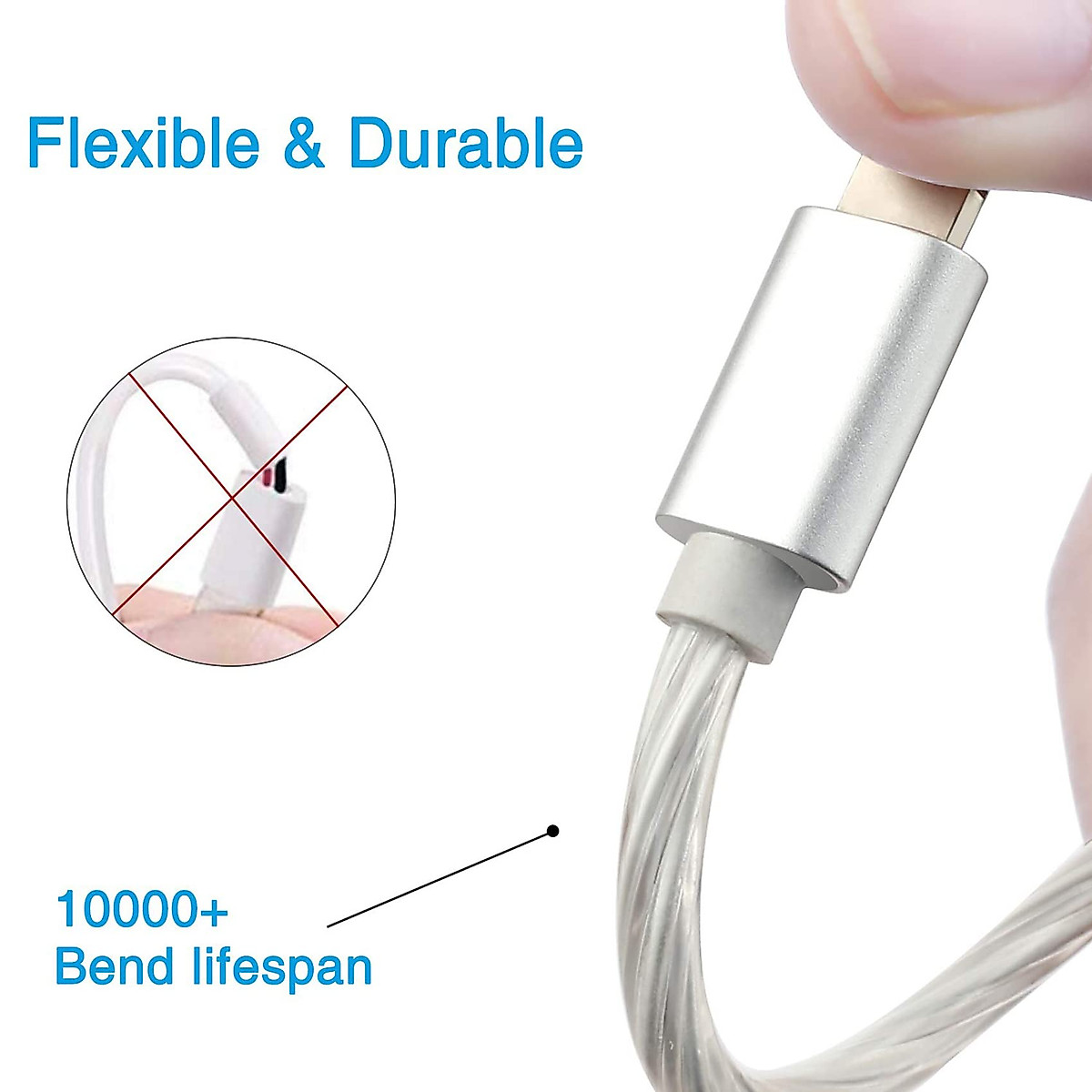 momen LED iPhone Charger Cable, 3 Pack 6FT Lighting Cables with Data Sync Fast Charging Cord Compatible 13/12/11/XS Max/XS/XR/X/8/7/Plus/SE/Pad,Phone Charger Cord Blue & Red & Green