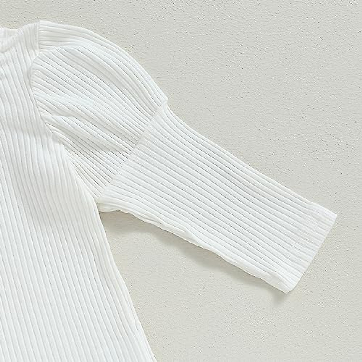 Zoiuytrg Toddler Baby Girl Fall Winter Clothes Ribbed Knitted Sweater Pullover Shirt Suspender Skirt Dress Christmas Outfits (White+Wine Red Sequin, 1-2 Years)