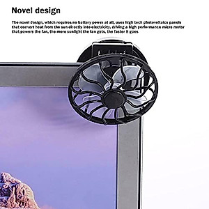Summer Portable Mini Solar Powered Clip Fan Clip-on Table Travel Mini Air Cooler for Mountain Climbing, Camps And Wilderness Survival