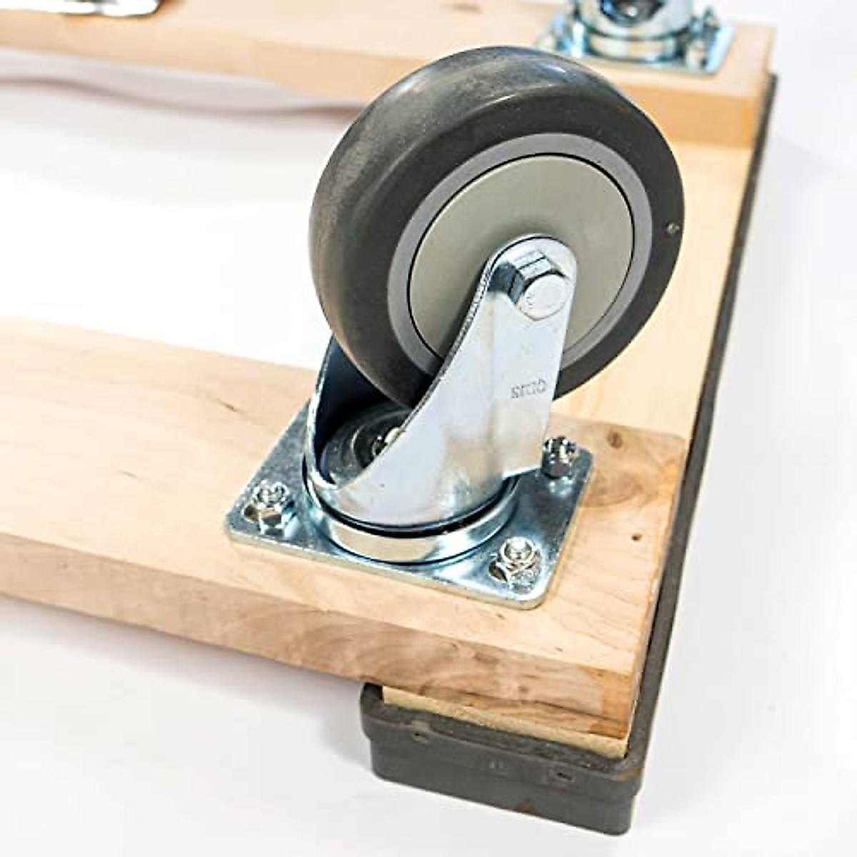 US Cargo Control Rubber Cap Moving Dolly, 18.5 Inch x 32.5 Inch, Heavy Duty Furniture Dolly with Rubber Caps to Secure Load While Moving, Rubber Swivel Wheels for Easy Mobility, Case of 2 Dollies