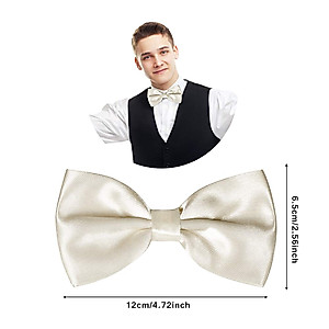 sinoeem 1920s Mens Gatsby Gangster Costume Accessories Set with Pocket Watch,Hard Felt Panama Hat, Y-Back Suspenders & Pre Tied Bow Tie,Toy Cigar & Fake Mustache, Beige-01, 15